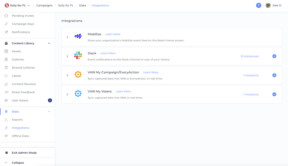 Integrations | Reach